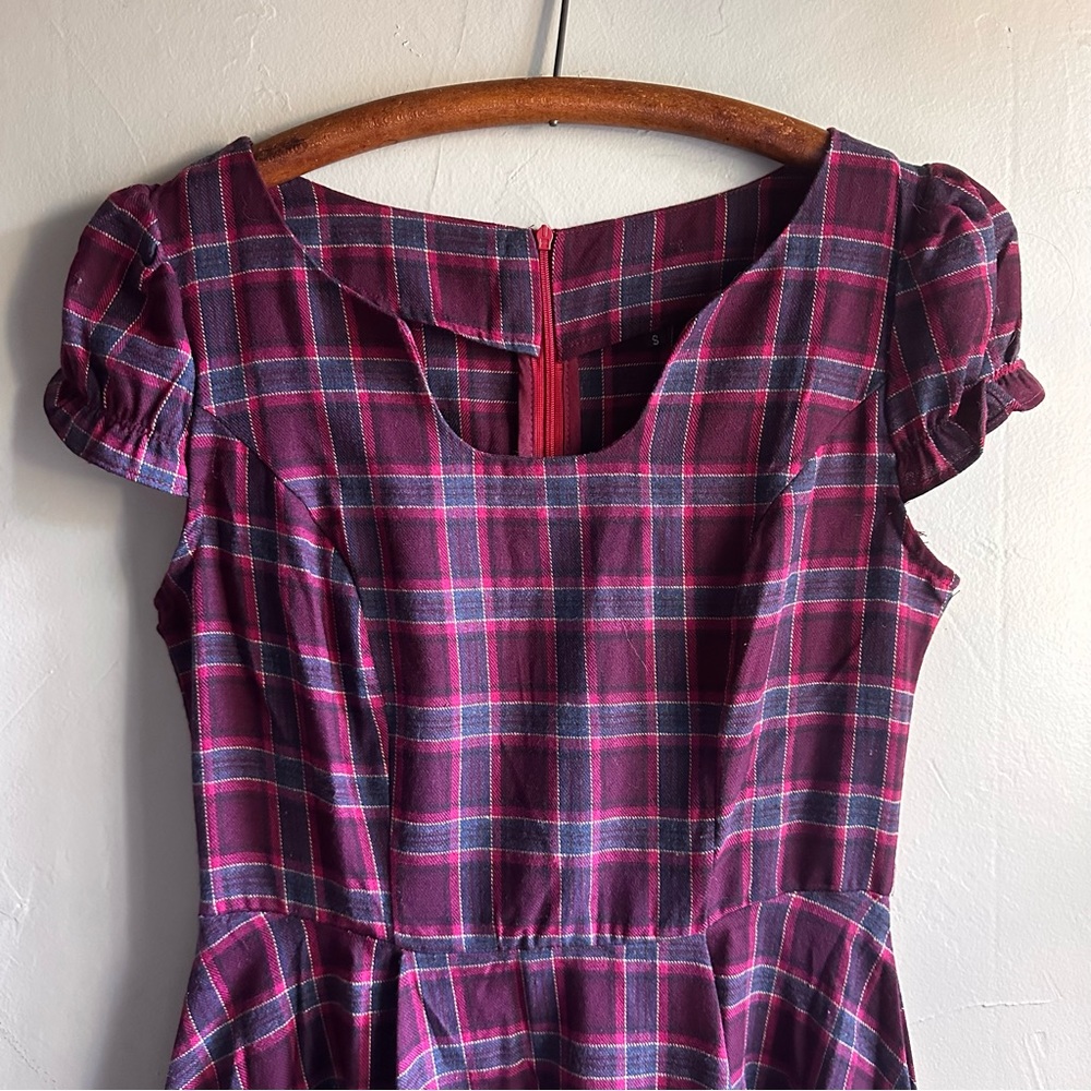 Vintage Plaid Dress (50’s Style) - Gem